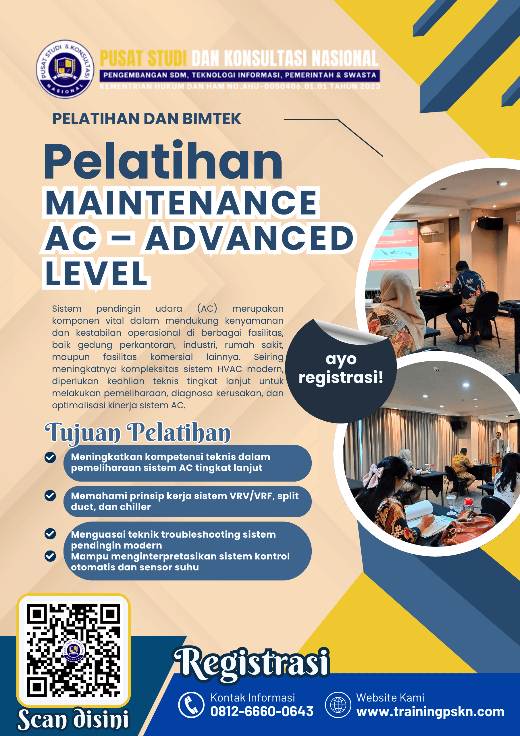 PELATIHAN MAINTENANCE AC – ADVANCED LEVEL 2025-2030 - Training PSKN ...